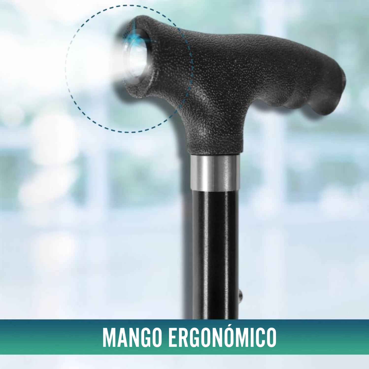Bastón Plegable para Mayores Extensible con Luz LED — OrtoPrime