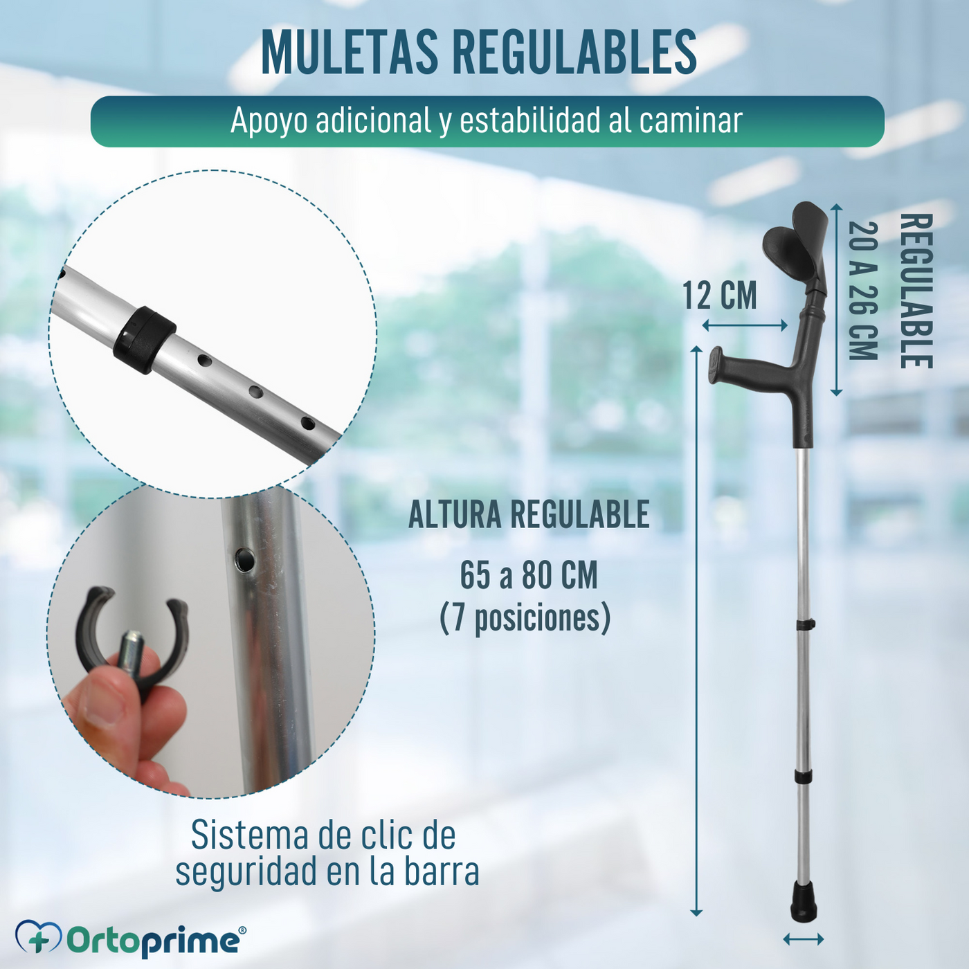 Pack de Muletas Regulables | Al Mejor Precio OrtoPrime
