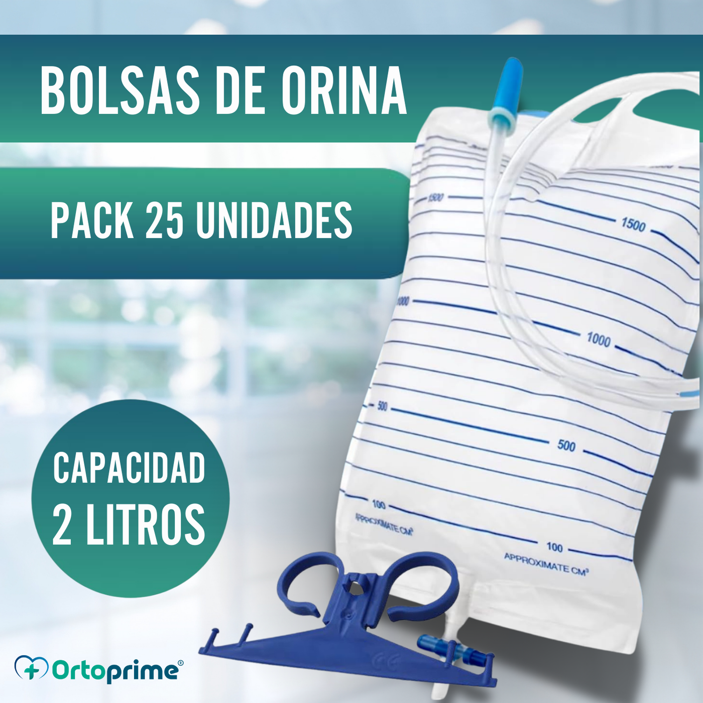 Bolsas de Orina 2L Hombre y Mujer | Pack 25 Unidades — OrtoPrime