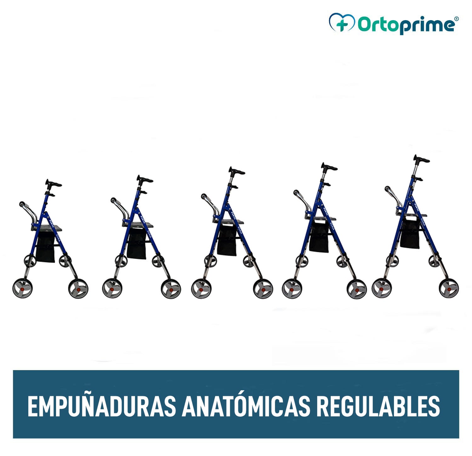 Andador con Asiento Regulable en Altura y Plegable para Adulto — OrtoPrime