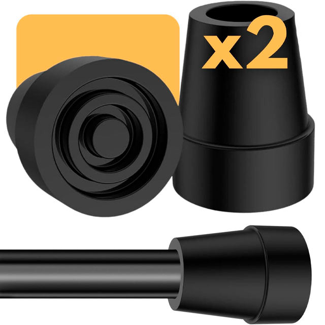 Taco de Muleta Bastón Contera Antideslizante | 2 Unidades — OrtoPrime