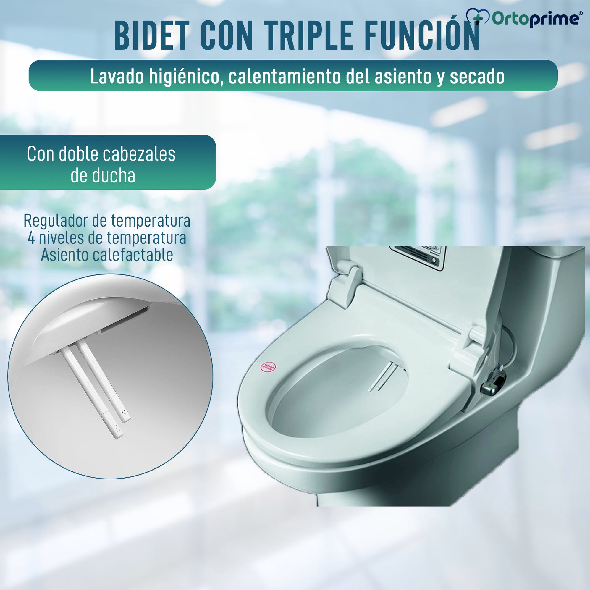 Bidet WC con Mando de Control y Temperatura Incorporado — OrtoPrime