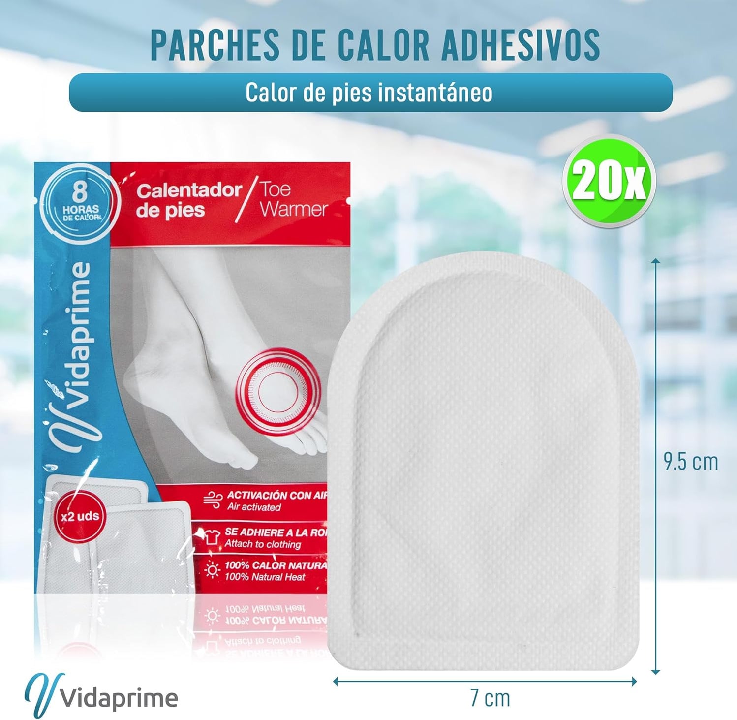 Parches Calor Pies Térmicos Instantáneos | Pack x20 Uds — OrtoPrime