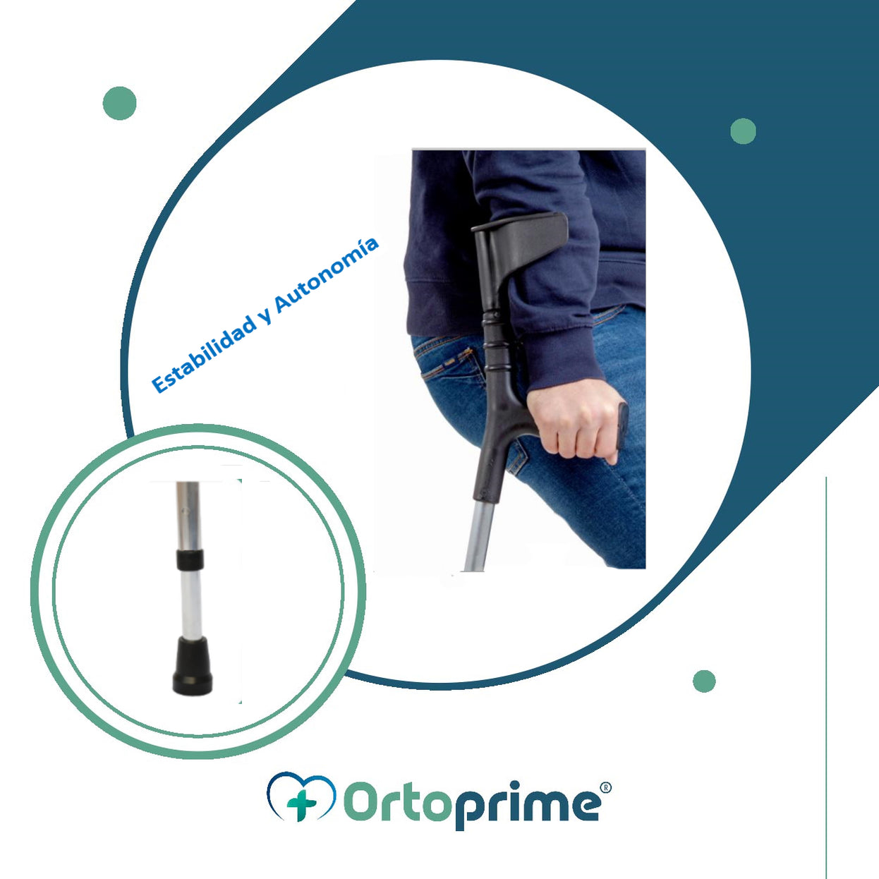 Muleta Básica Regulable en Altura | Ergonómica | Económica — OrtoPrime